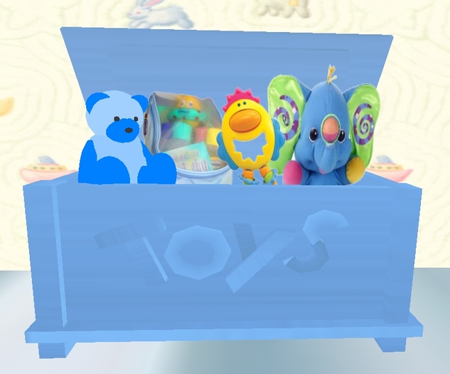 Blue toy box store